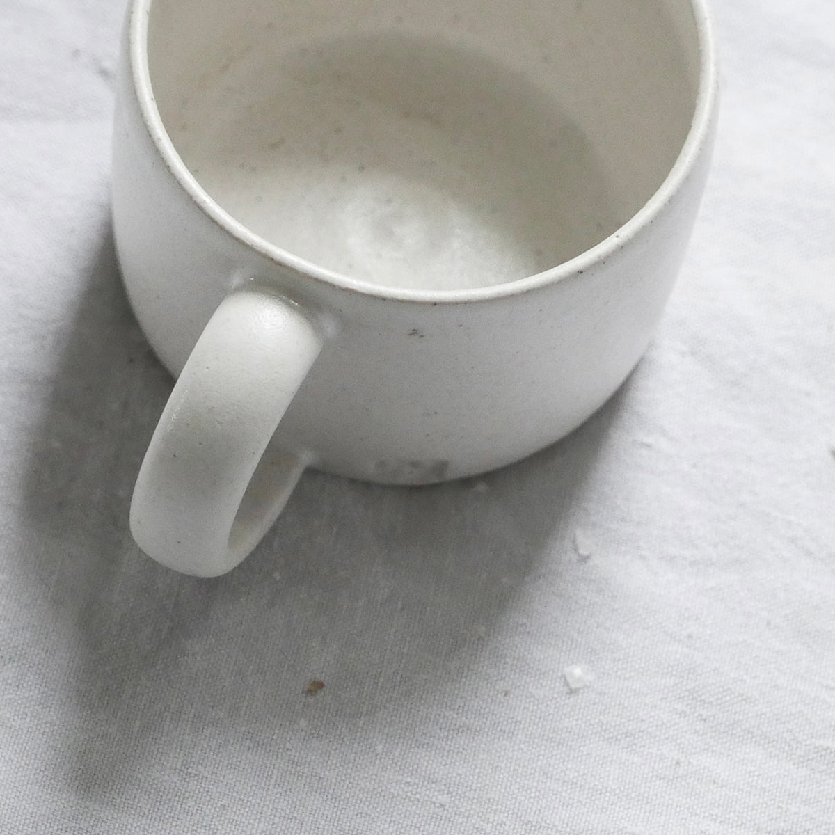 handmade small white coffee mug – Dantes Ceramics
